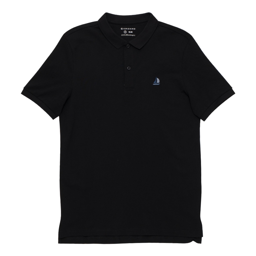 GIORDANO Men's Sweatmark-Free Polo (01014236) - 06 - Signature Black | Shopee Philippines