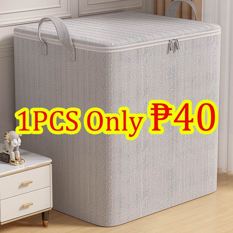 220L Big Size Clothes Storage Bag with Cover Laundry Basket Organizer ...