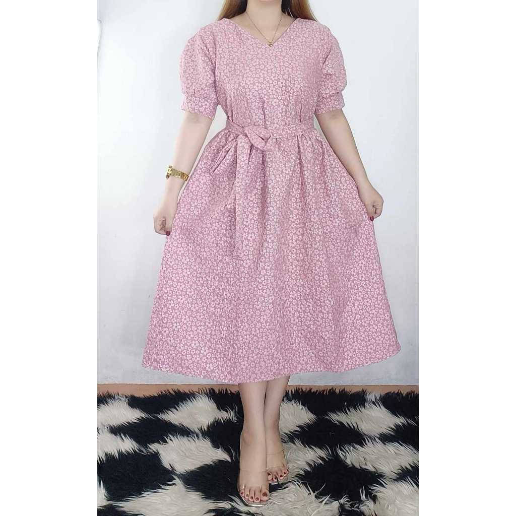 FV P120 BELLE DRESS TWO TONE SENEPHA EYELET MEDIUM TO XL | Shopee ...