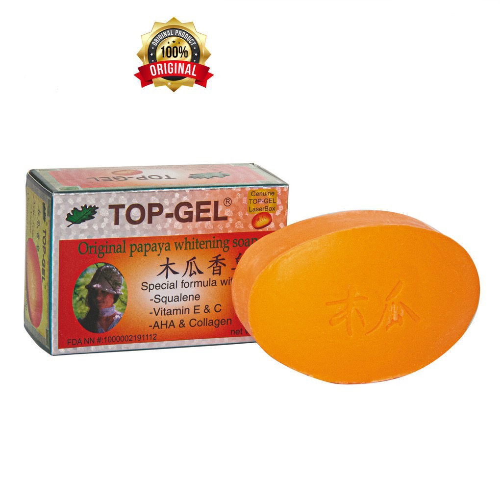 TOP-GEL PAPAYA WHITENING SOAP 145G | Shopee Philippines