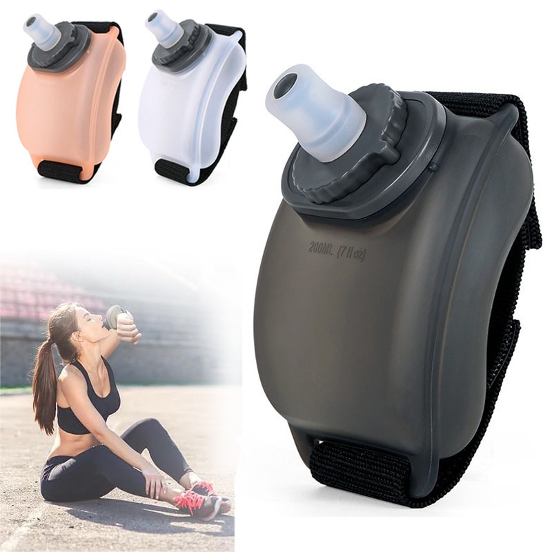 Sports Wrist Water Bottle Running Wearable HandsFree Silicone Water ...
