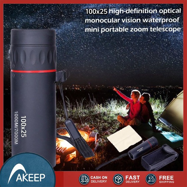 100x25 Mini High Definition Monoculars Night Vision Mobile Camera Ten ...