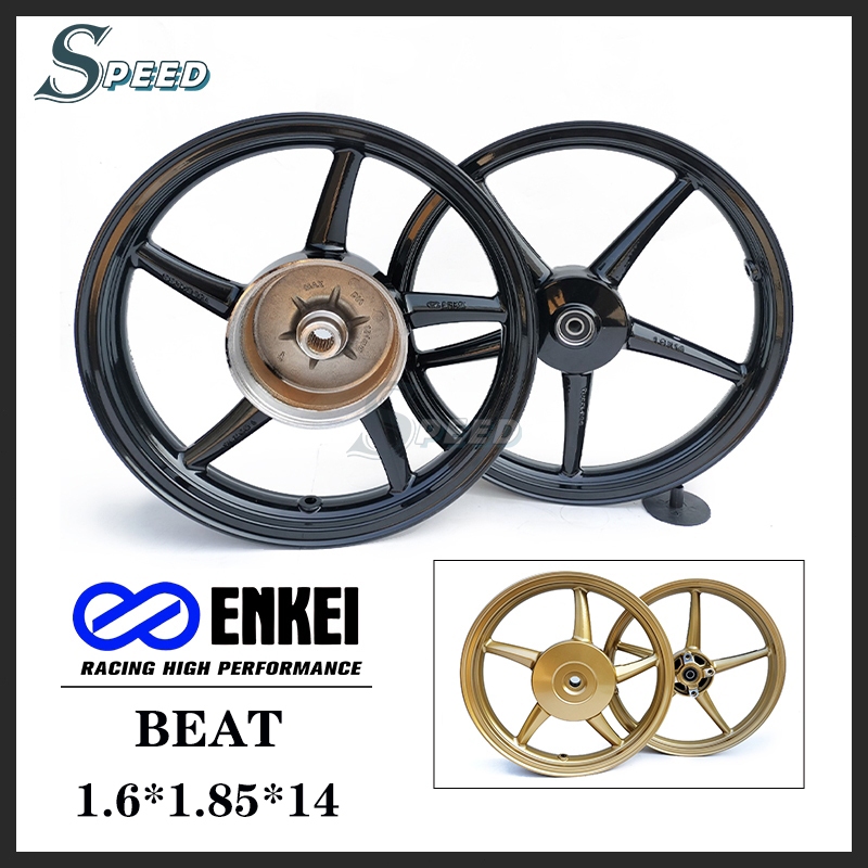 ENKEI 522 MAGS Reverse 5-Spoke Honda BEAT Front Disc Rear Drum 1.6*1.85 ...