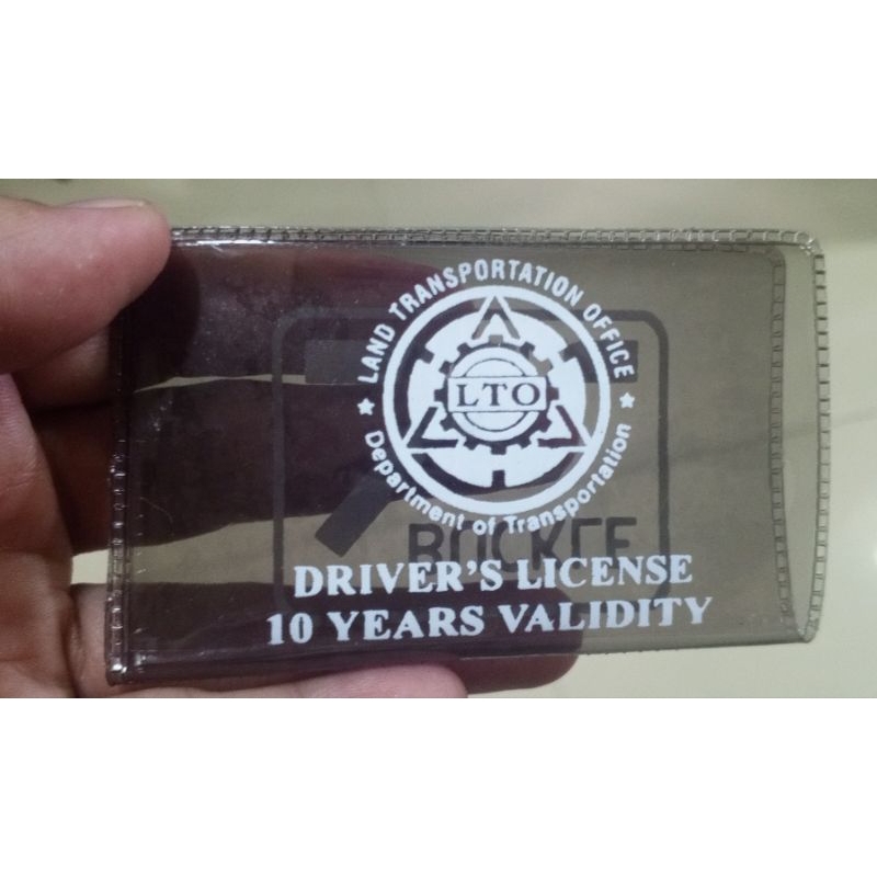 LTO DRIVER'S LICENSE HOLDER TRANSPARENT (BLACK) | Shopee Philippines