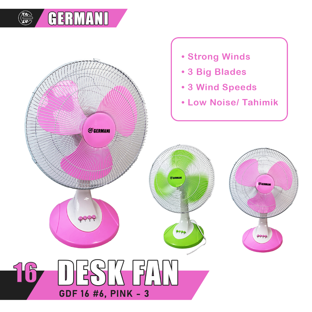 Germani Strong Wind 16 inch Fan Three Blades Desk Fan Electric Fan ...