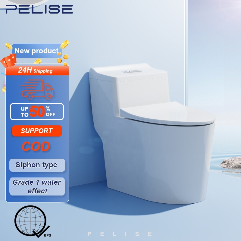 Pelise Ceramic Water Saving Toilet Bowl Set Flush Toilet with Seat ...