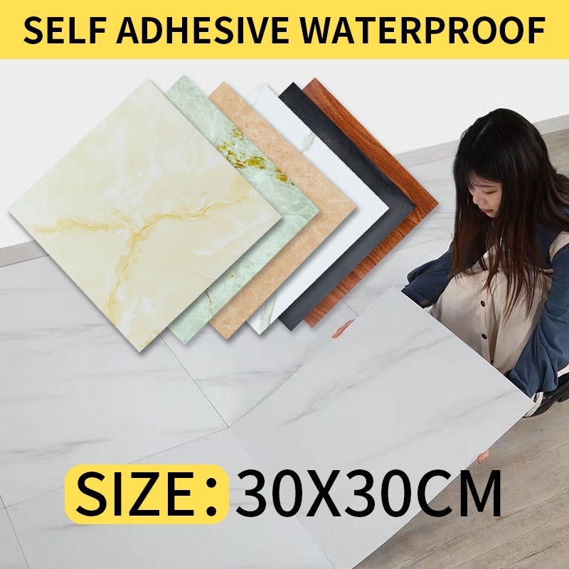 PVC Floor Sticker Waterproof Tiles Floor Sticker Decor Marble Tiles ...