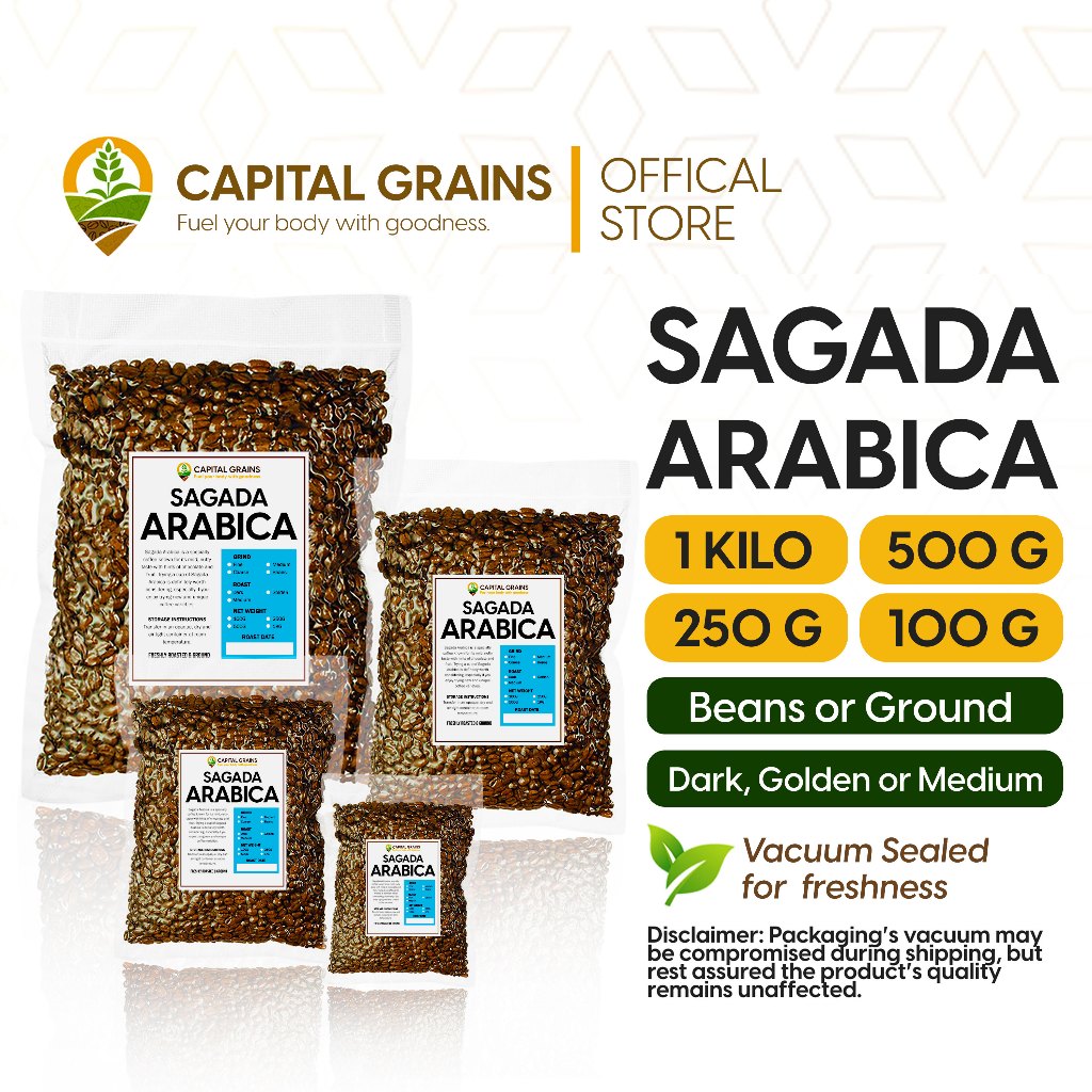 [CG] Sagada Arabica Coffee Beans or Ground (1KG / 500G / 250G / 100G) by Capital Grains - RETAIL ...