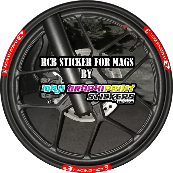 RCB Racing Boy Glossy Sticker Mag Decals By Maji GraphiPrint | Shopee ...