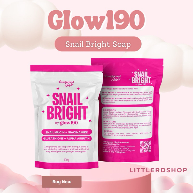 Glow 190 Snail Bright 100g Soap By Honest Glow Transformed Skin ...