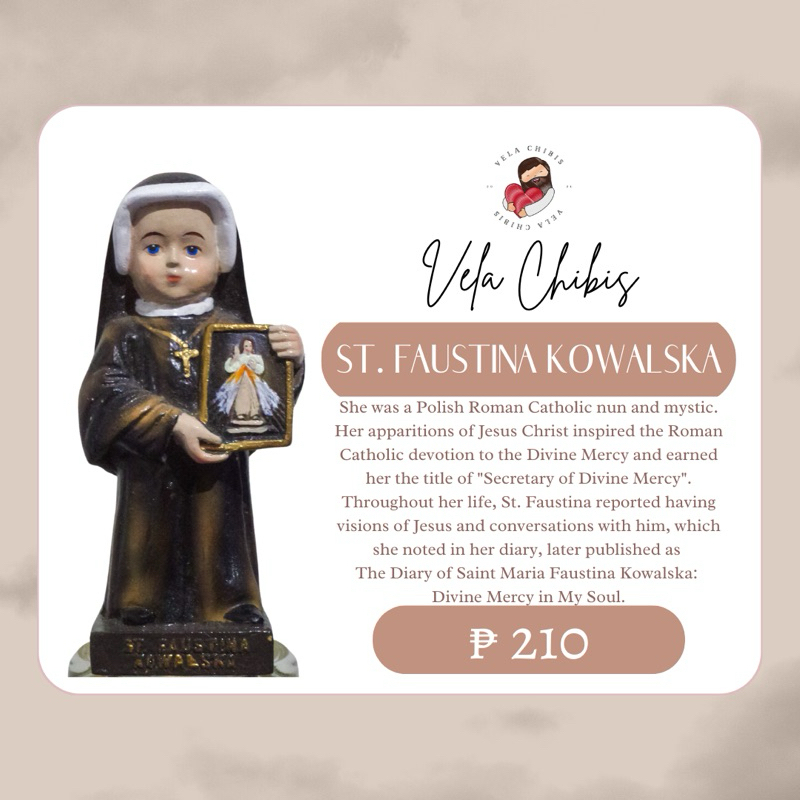 St. Faustina Kowalska Chibi Image / Chibi Saint | Shopee Philippines