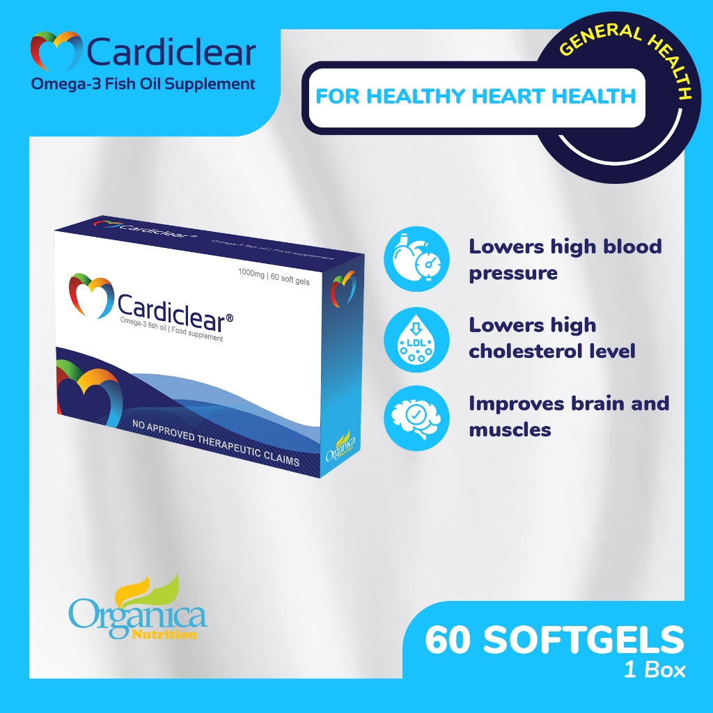 [ For Lower Cholesterol and Blood Pressure ] Cardiclear Omega-3 Fish ...
