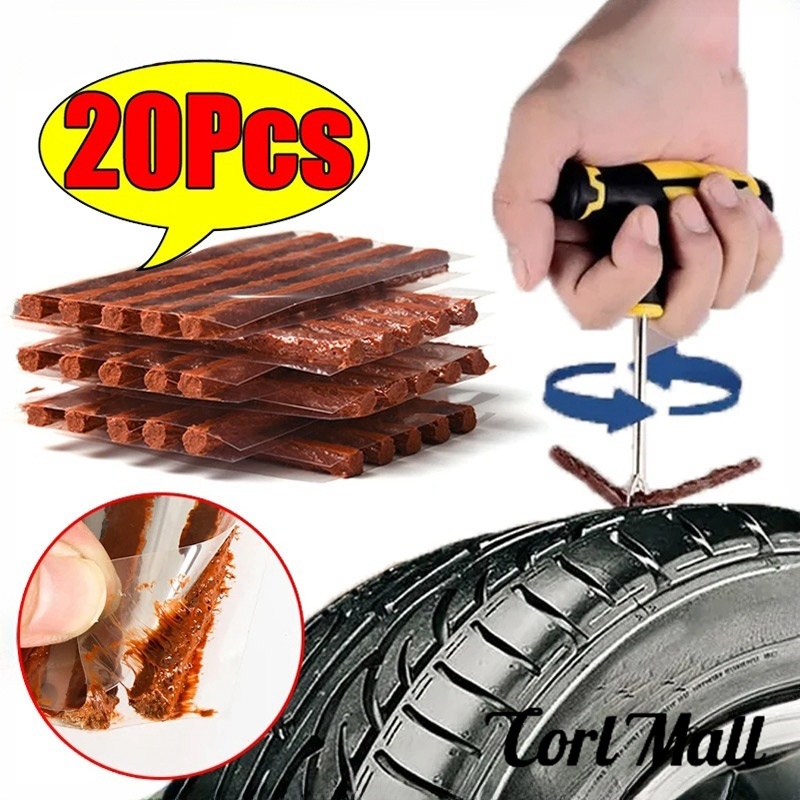 Car Van Motorcycle Tyre Tubeless Seal Rubber Strip Tire Puncture Repair ...