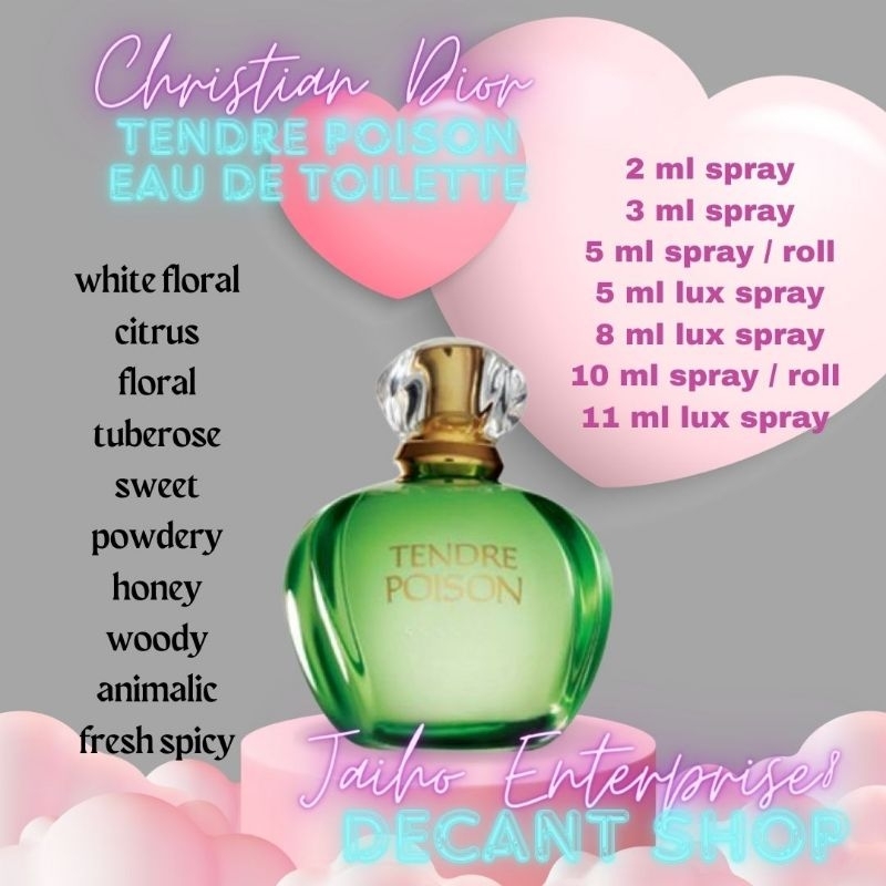 Decant or Takal Authentic Perfume Collection Dio r X-C.D. Tendre Poison ...