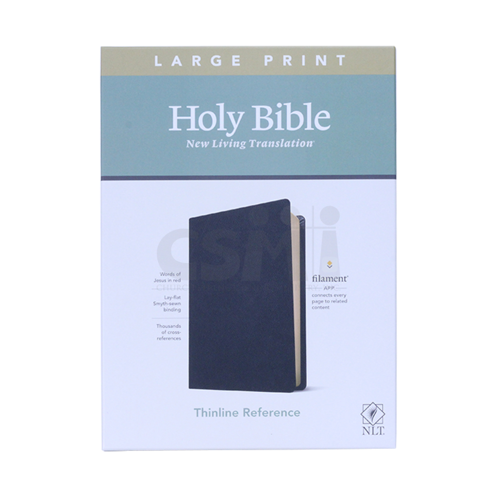 NLT Large Print Thinline Reference Holy Bible (Red Letter, Genuine ...