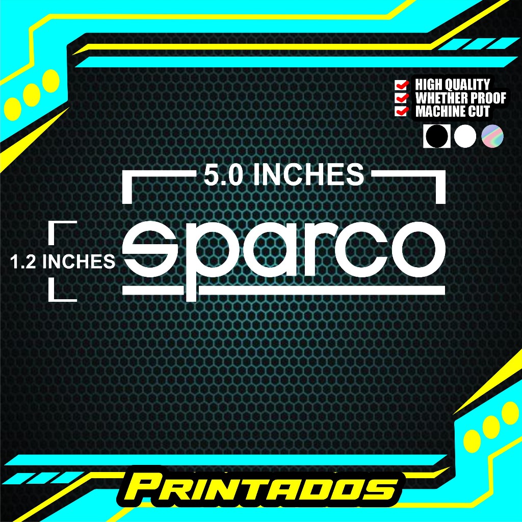 ORIGINAL SPARCO decal sticker cutout for car , motorcycle and more ...