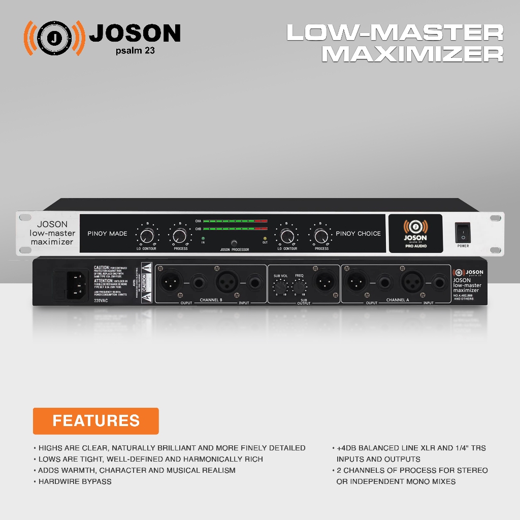 Joson LOW MASTER MAXIMIZER with sub-out 2023 | Shopee Philippines