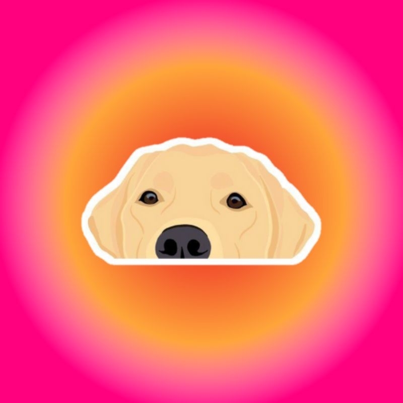 Dog Peeker Stickers | Vinyl Matte Laminated Waterproof and Scratchproof ...