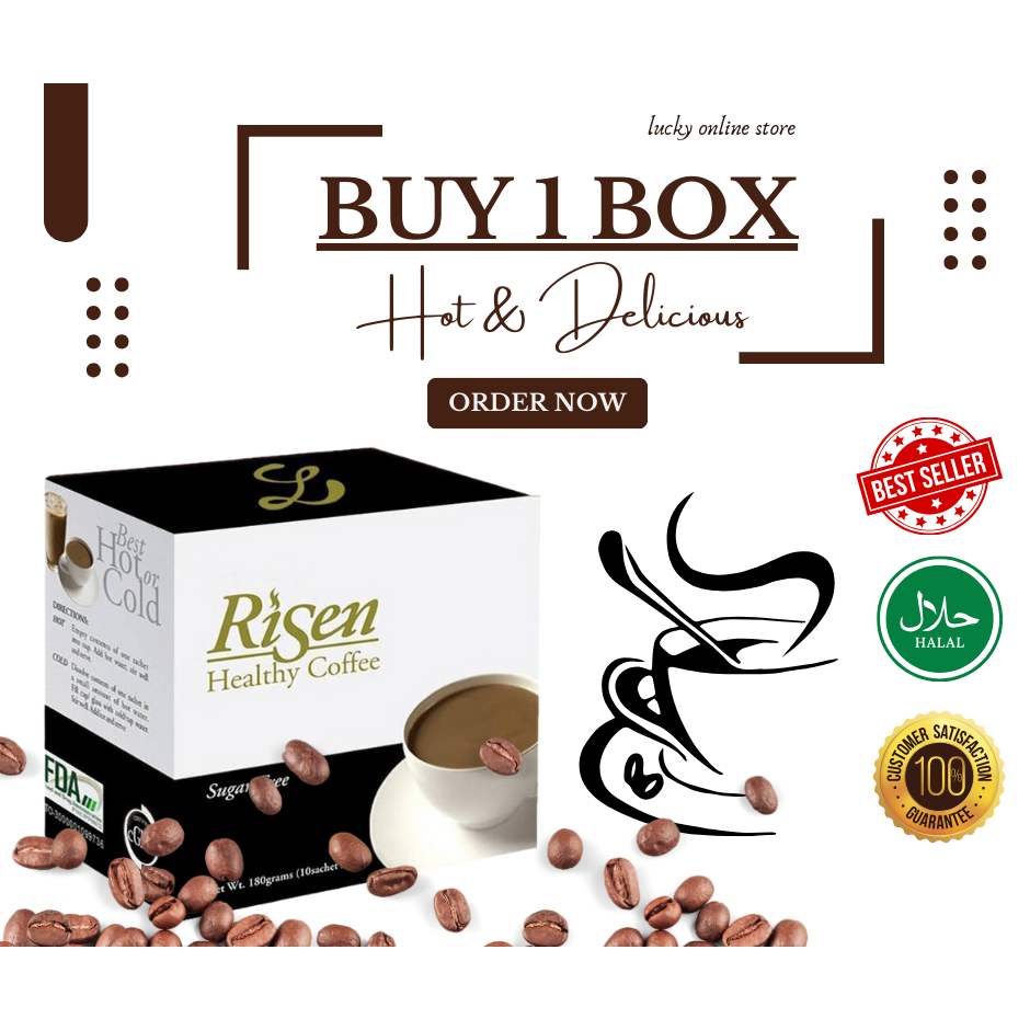 BUY 1 BOX RISEN COFFEE - 10 SACHETS PER BOX | Shopee Philippines