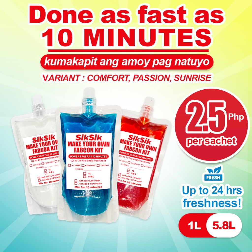 SikSik Ultra Premium DIY Make Your Own Fabric Conditioner ( Fabcon ) KIT | Shopee Philippines