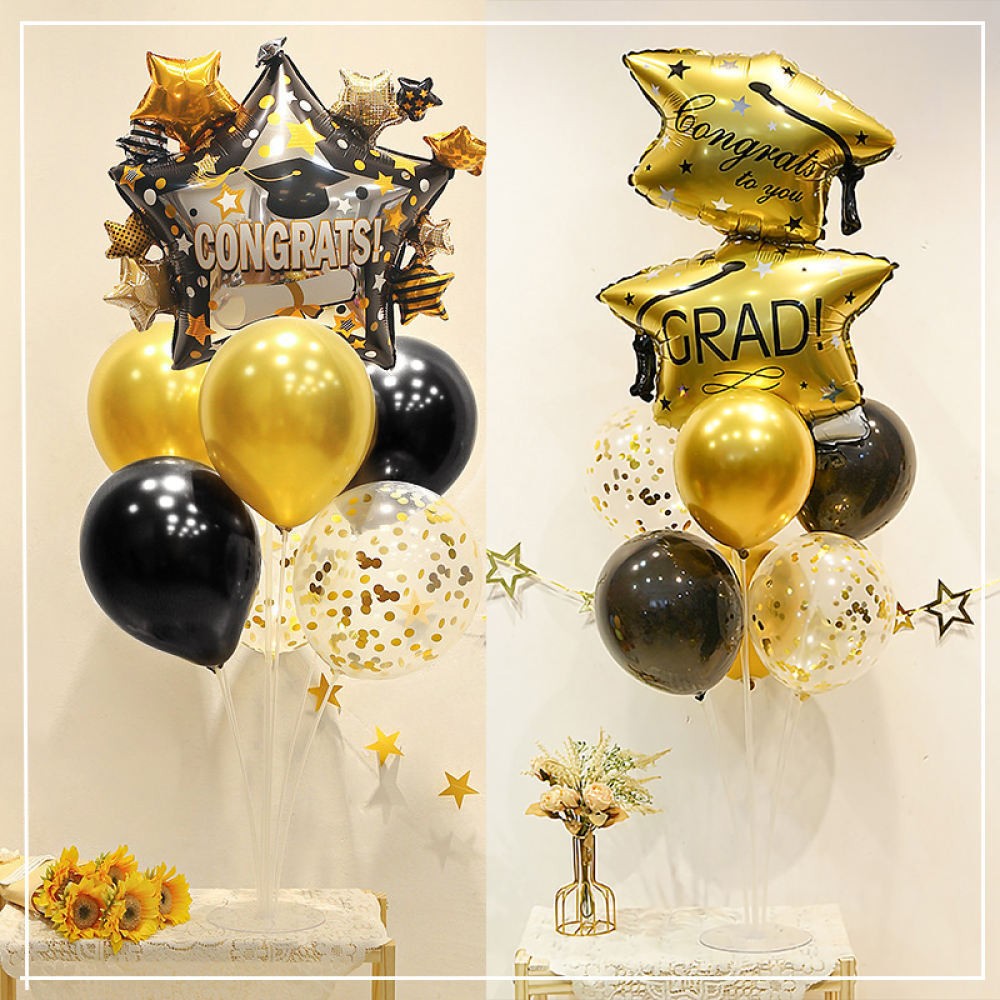 12pcs Graduation Balloon Tree Stand Holder Set Table Center Decor ...