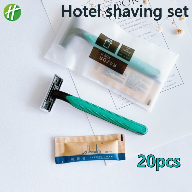 Shaving Kit in Eco Pouch - 1 Razor with 1 Shaving Cream for Hotel ...