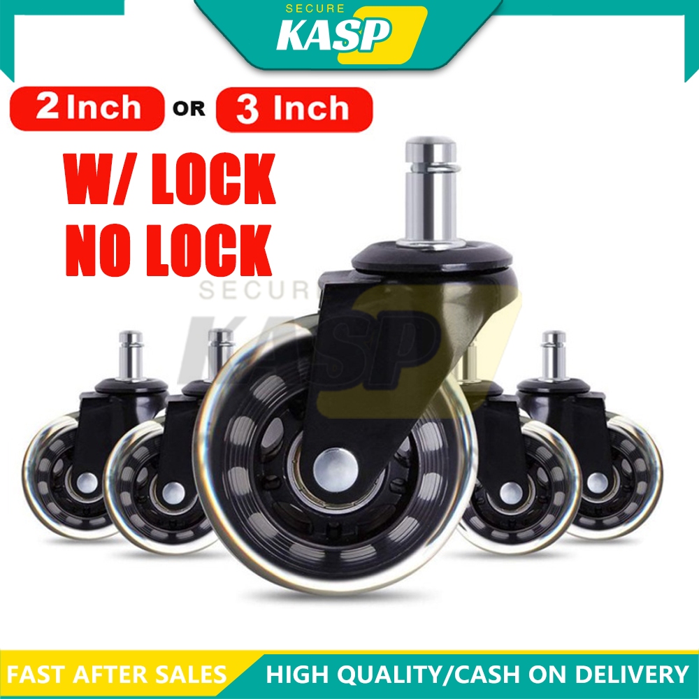 5 PCS Chair Wheels Heavy Duty Computer Swivel Chair Wheel Caster ...