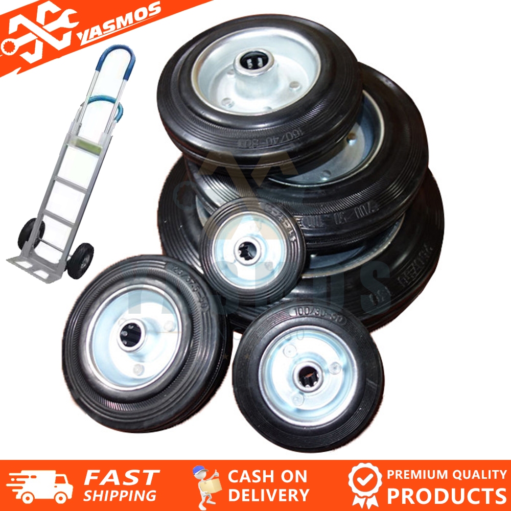 Black Single Rubber Wheel Caster Bearing Wheels Trolley Wheels (3 Inch ...