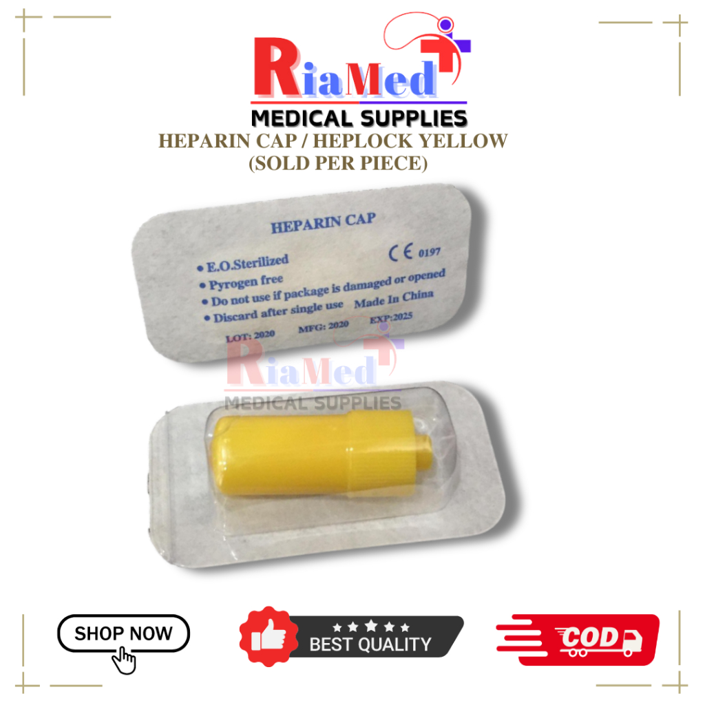 heparin cap / heplock yellow sold per piece | Shopee Philippines