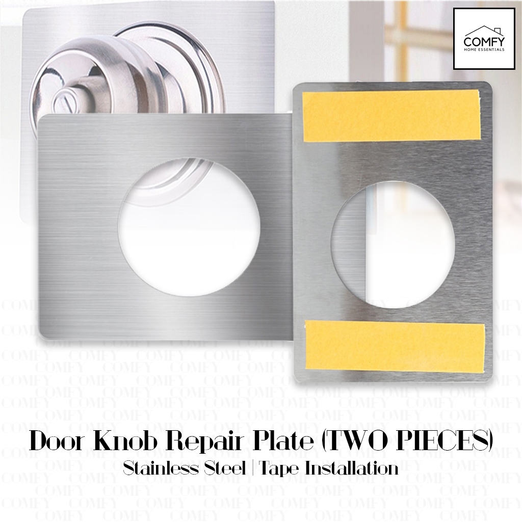 (ONE PAIR) Universal Stainless Steel Repair Plate Doors Deadbolt Door ...