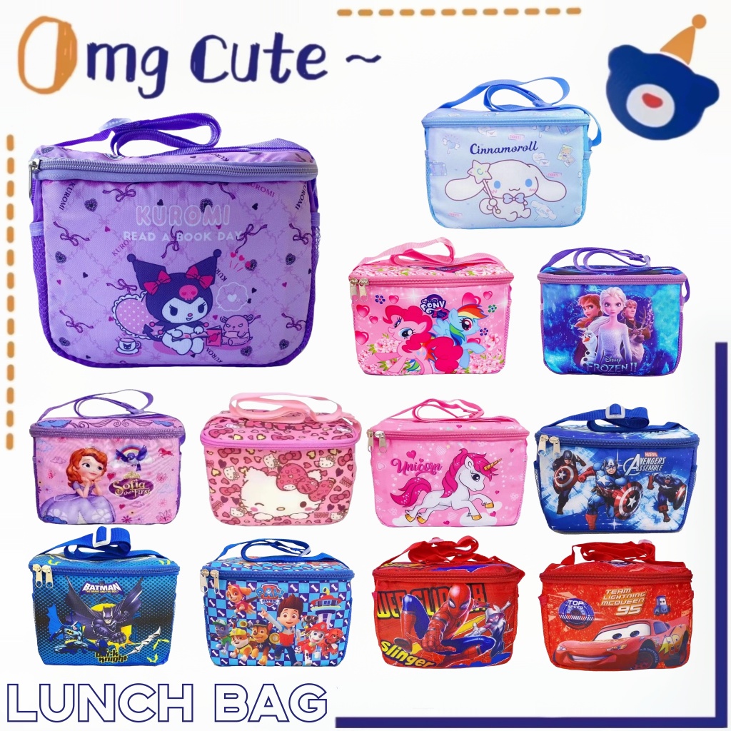 Character Lunch Bag thermal Unicorn Lunch Bag With Sling for boy and ...