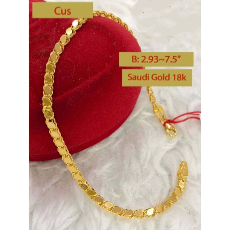 18K Saudi Gold Damascus Bracelet PAWNABLE | Shopee Philippines