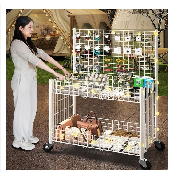Handcart heavy duty sale cart rack collapsible bargain rack basket rack ...