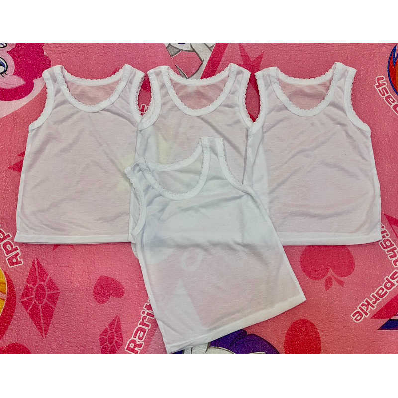 1 Pc Girl Sando White Scallop School Uniform Inner Wear (1-12 years old ...