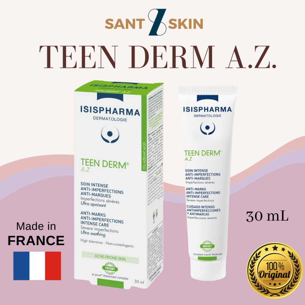 Isis Pharma TEEN DERM A.Z. Azelaic Cream | Acne Prone Skin 30mL ...