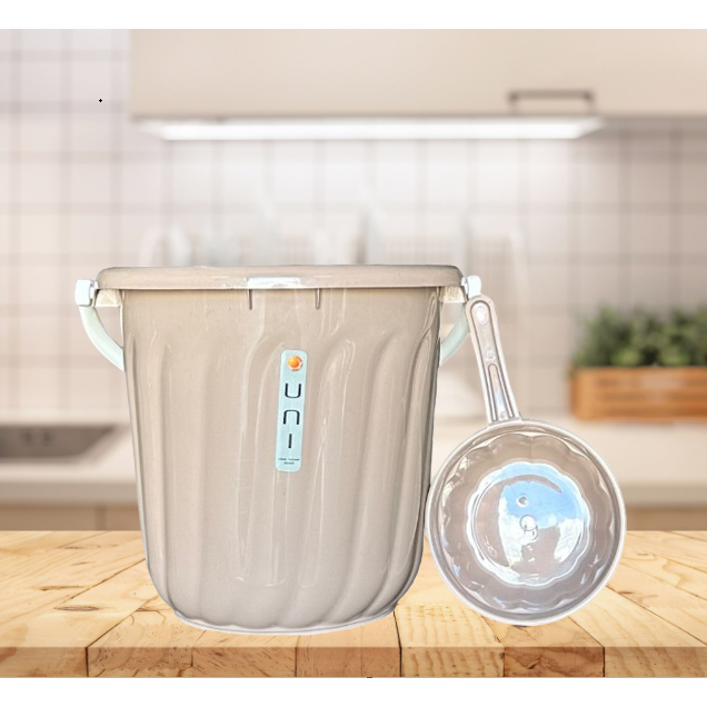 2 in 1 Nordic High Quality Plastic Bucket and Water Dipper Set | Shopee ...
