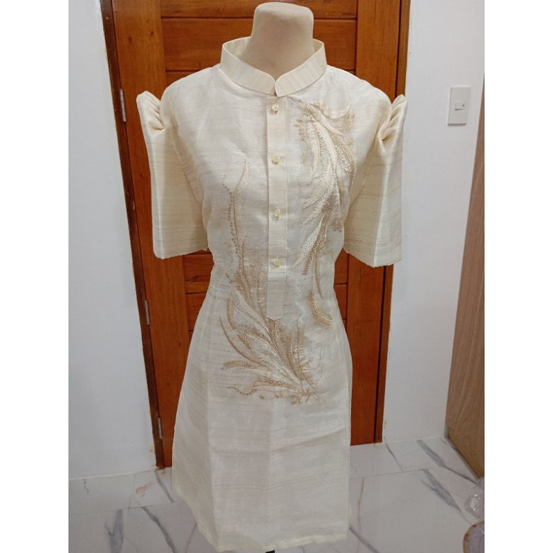 Modern Filipiniana Ladies Barong Dress | Shopee Philippines