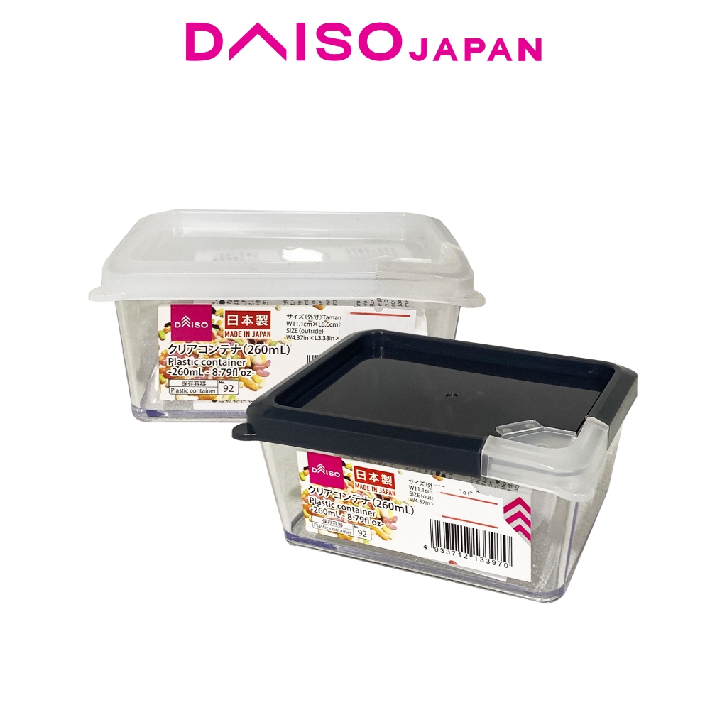 Daiso Food Storage Clear Container (260ML) | Shopee Philippines