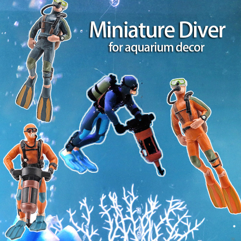 Mini Diver model Aquarium Decor Fish Tank Swimmers | Shopee Philippines