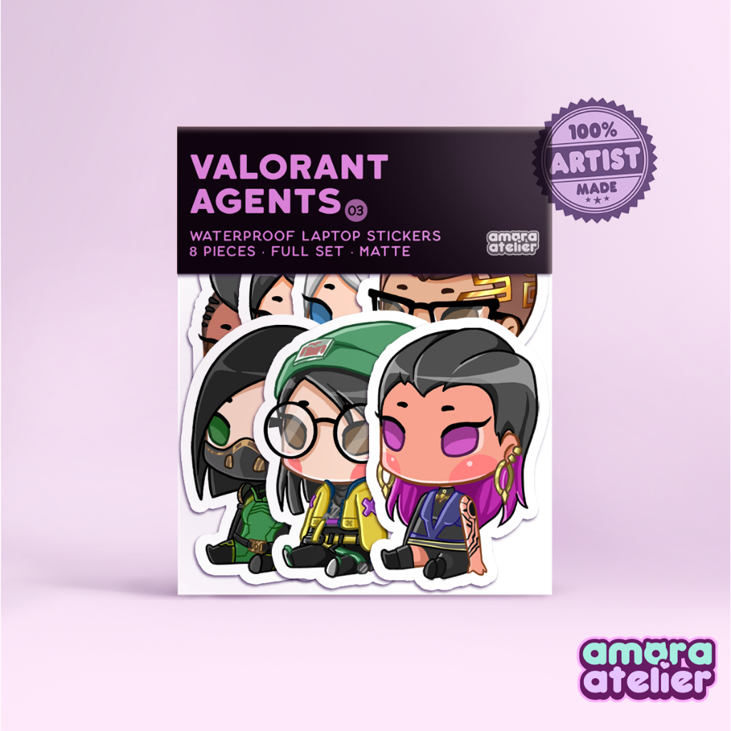 Sticker Pack | Valorant Agents Laptop Stickers No. 3 | Fan Art by Amora ...