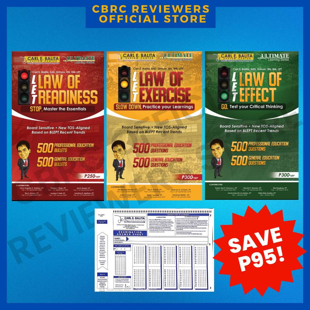 CBRC LET LAWS BUNDLE General Education and Professional Education ...