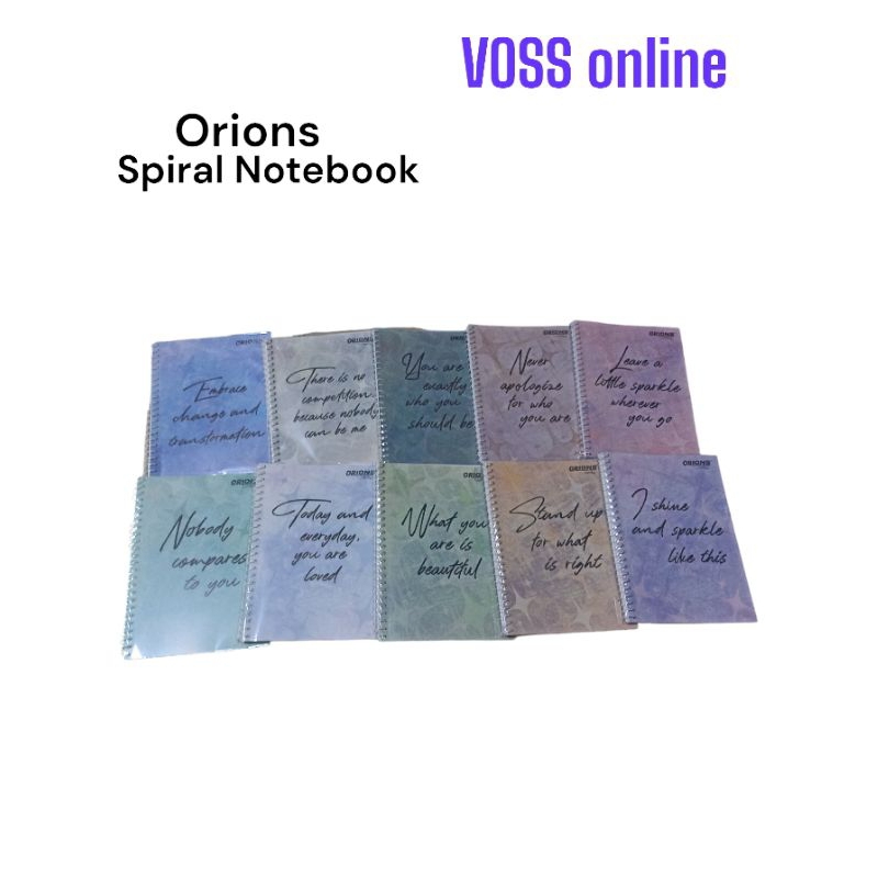 Orions Spiral/Yarn Notebook w/Plastic Jacket New Designs & Colors ...