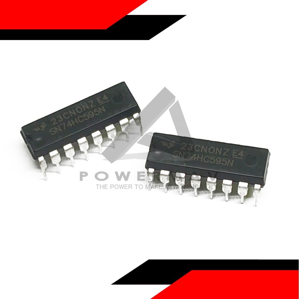 2pcs 74hc595 SN74hc595n DIP IC SN74HC595 8-Bit Shift Registers With 3-State Output Registers ...