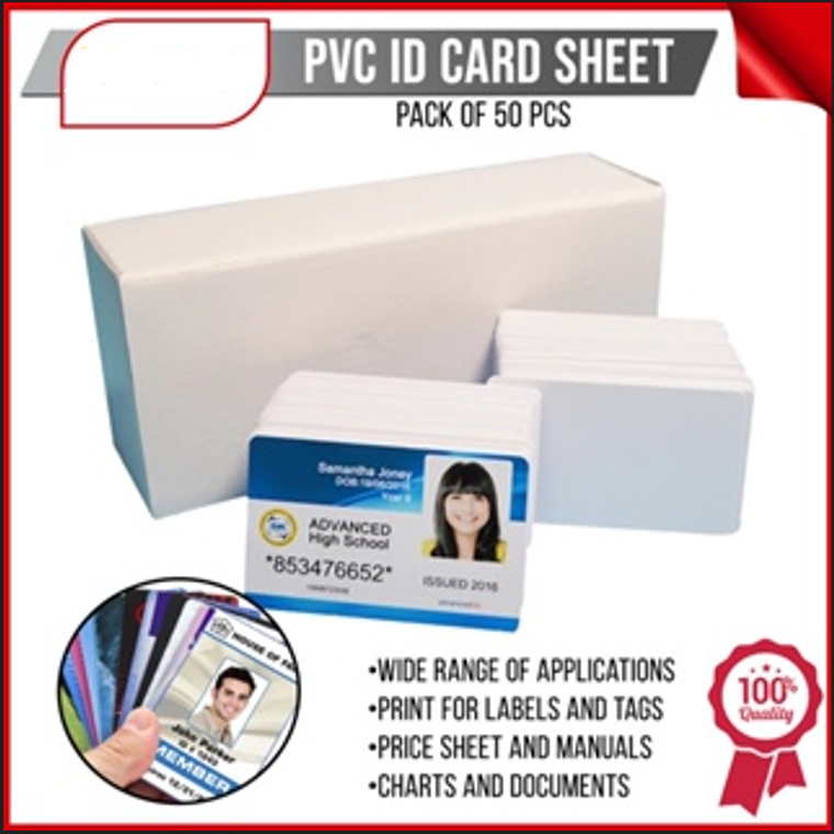 PVC ID Card Pre Cut Size Inkjet Printable Business Card (50pcs/Pack ...
