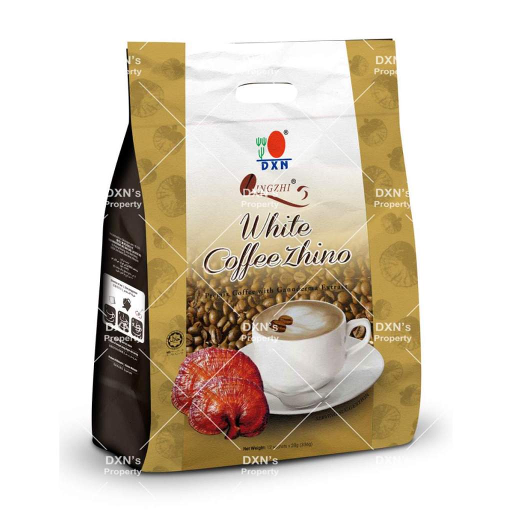 DXN White Coffee Zhino Premix Coffee with Ganoderma Extract 12 sachets ...
