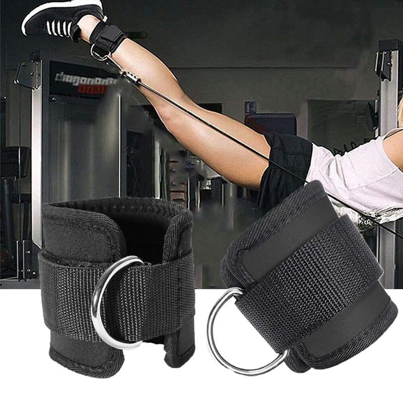 Ankle Strap Gym D-Ring Adjustable Weight Lifting Cable Ankle Strap Hip ...