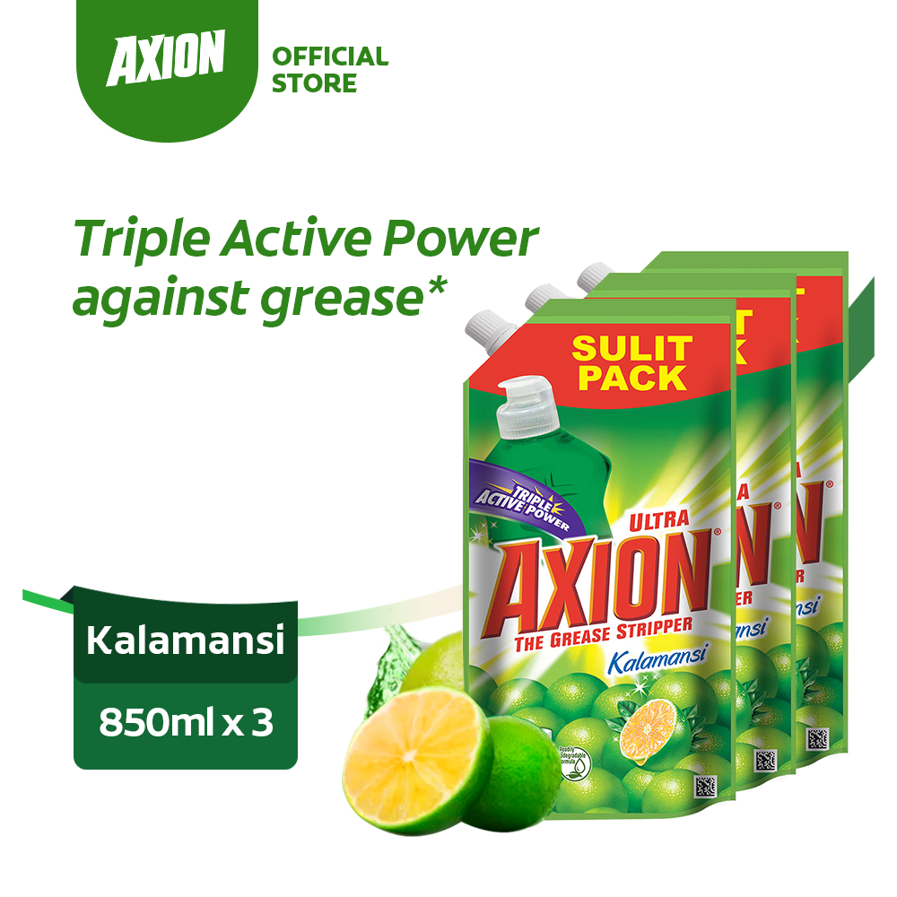 Axion Kalamansi Antibacterial Dishwashing Liquid with Triple Active ...