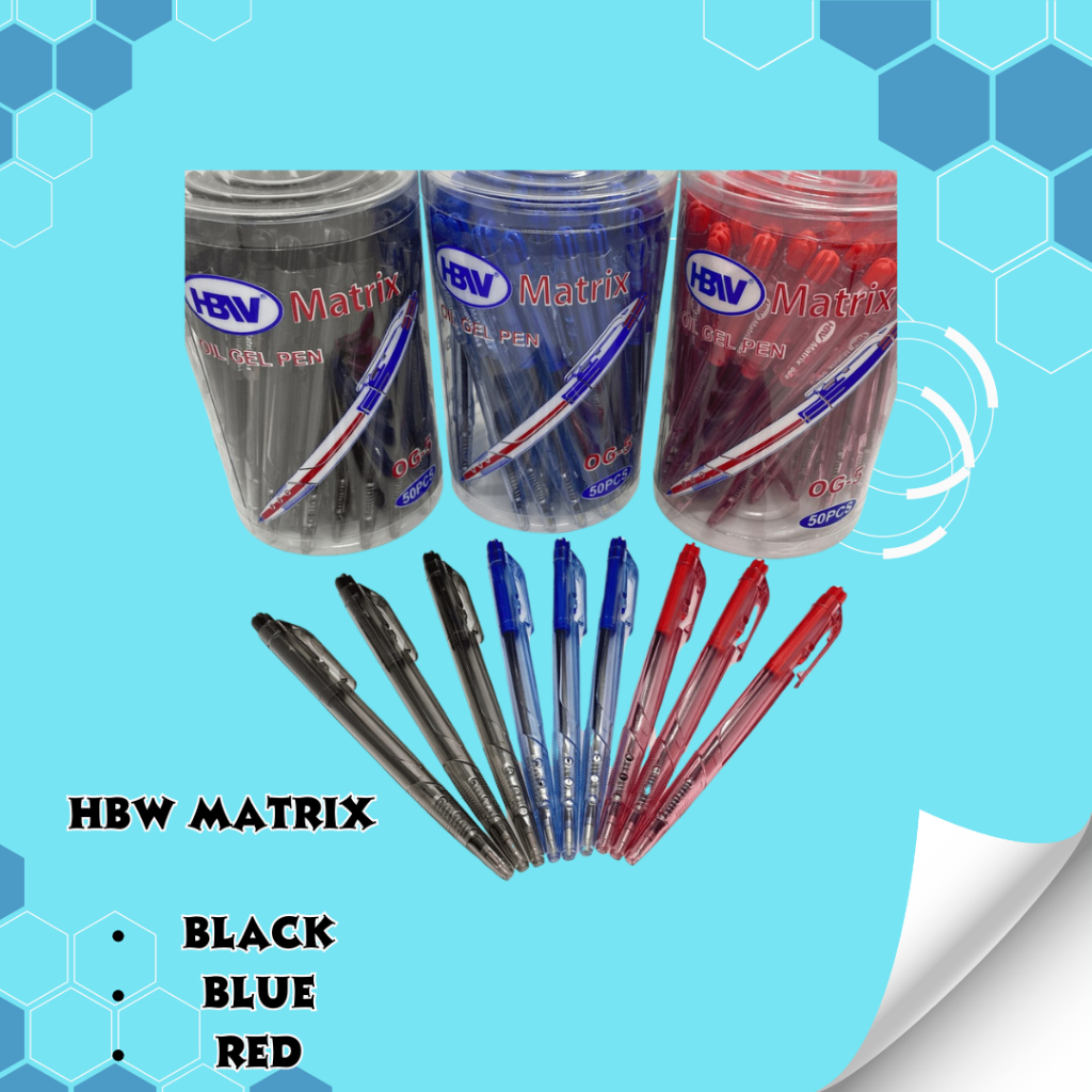 HBW MATRIX BALLPEN (SOLD PER 6 PIECES) | Shopee Philippines