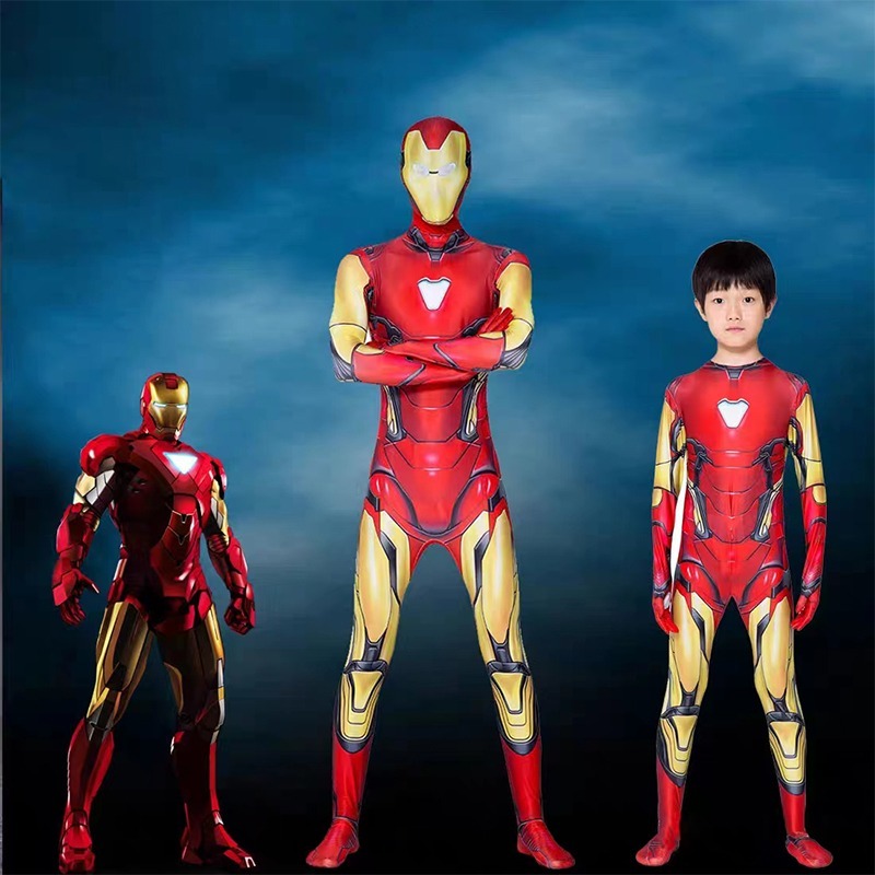 Iron Man Costume Adult Kids Endgame Superhero Costume Iron Man Cosplay ...