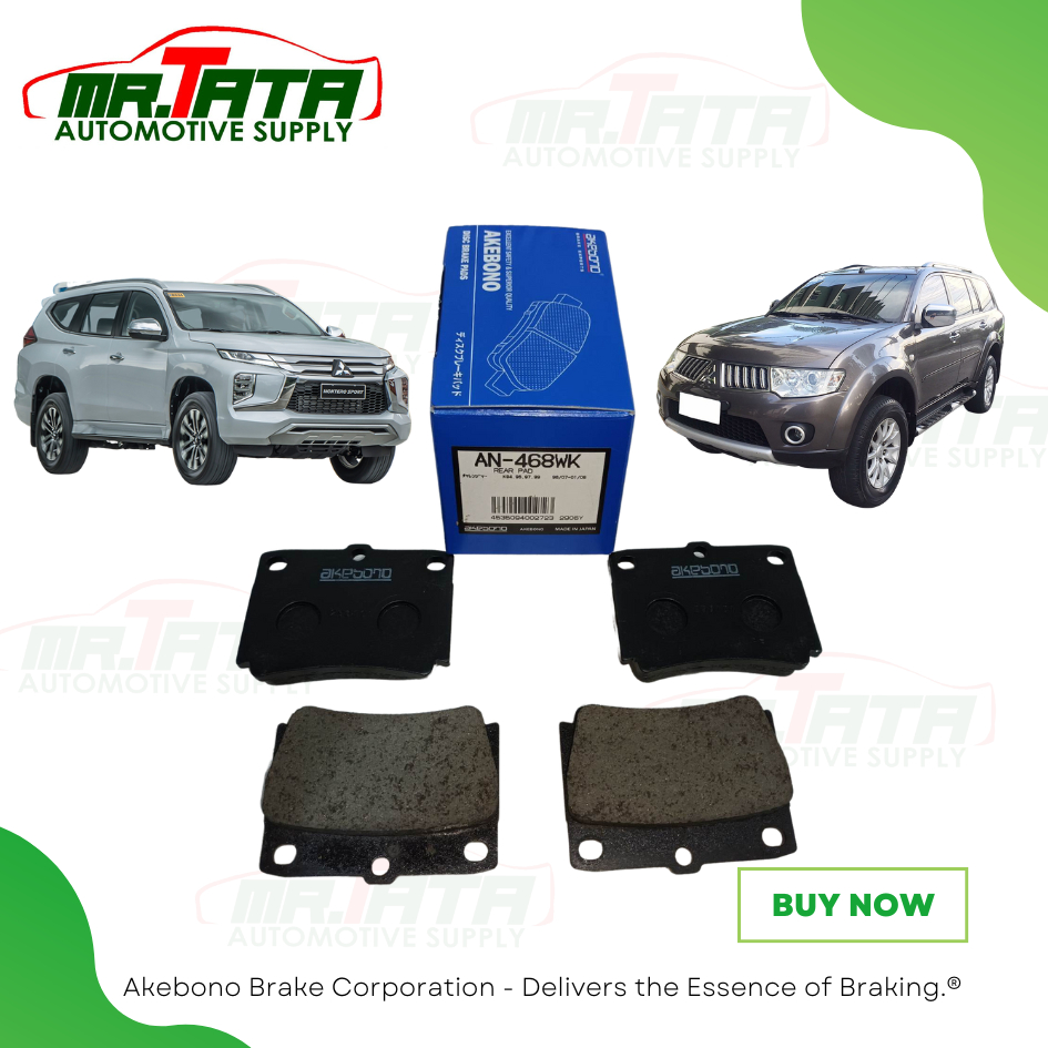 Akebono Brake Pads REAR for MITSUBISHI MONTERO SPORT 2012~2021, MONTERO (US MODEL) 05~07 (AN ...